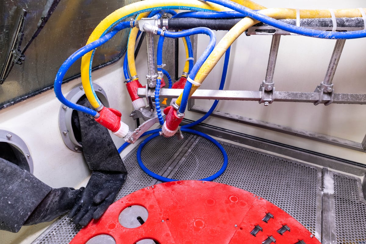 What is Wet blasting