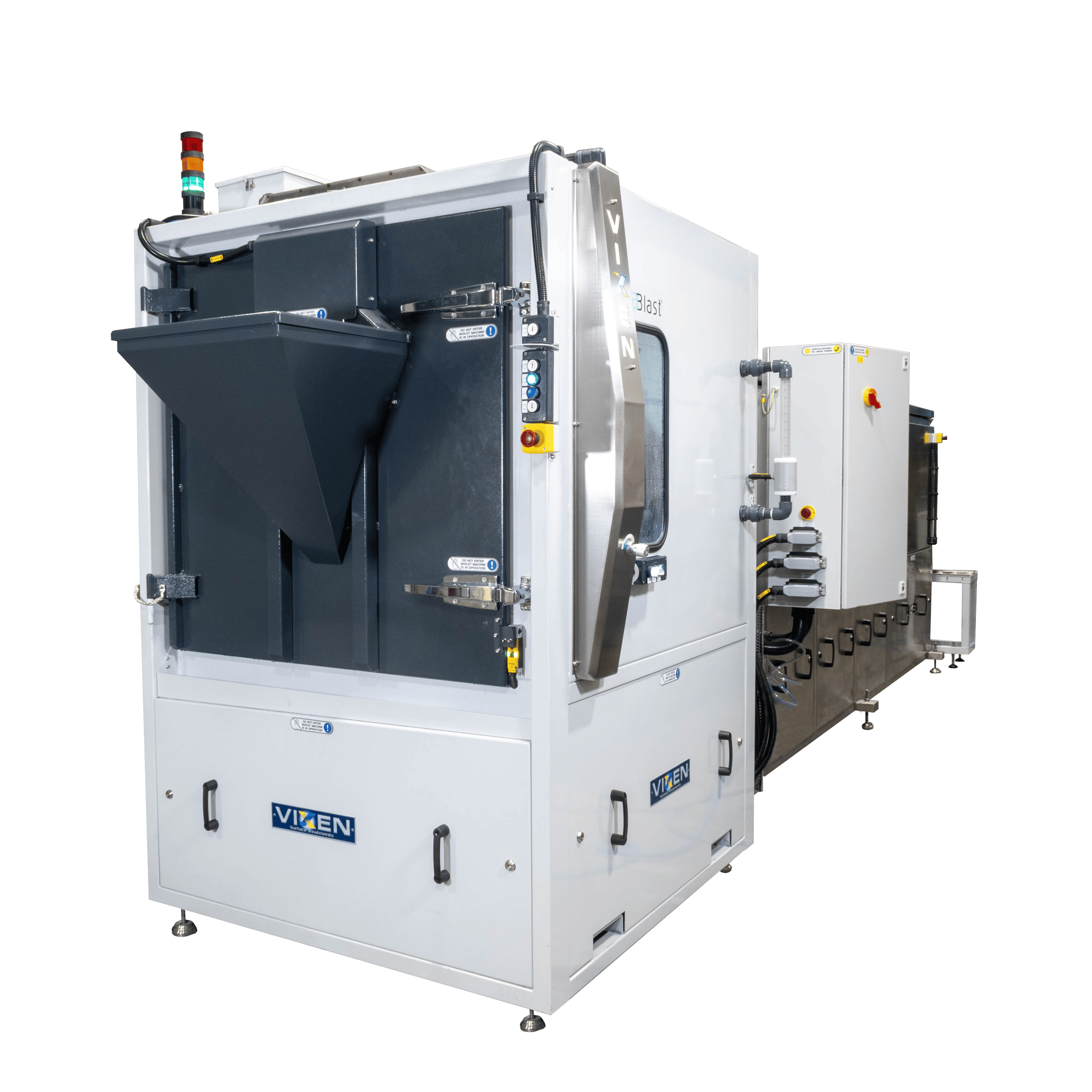 Automatic wet blast Tumbler blast & wash Line